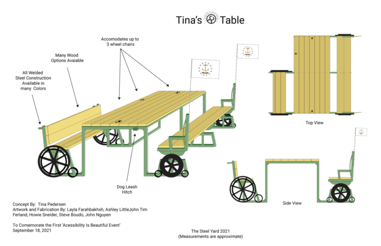 Tina’s Table: ADA Picnic Table – The Steel Yard